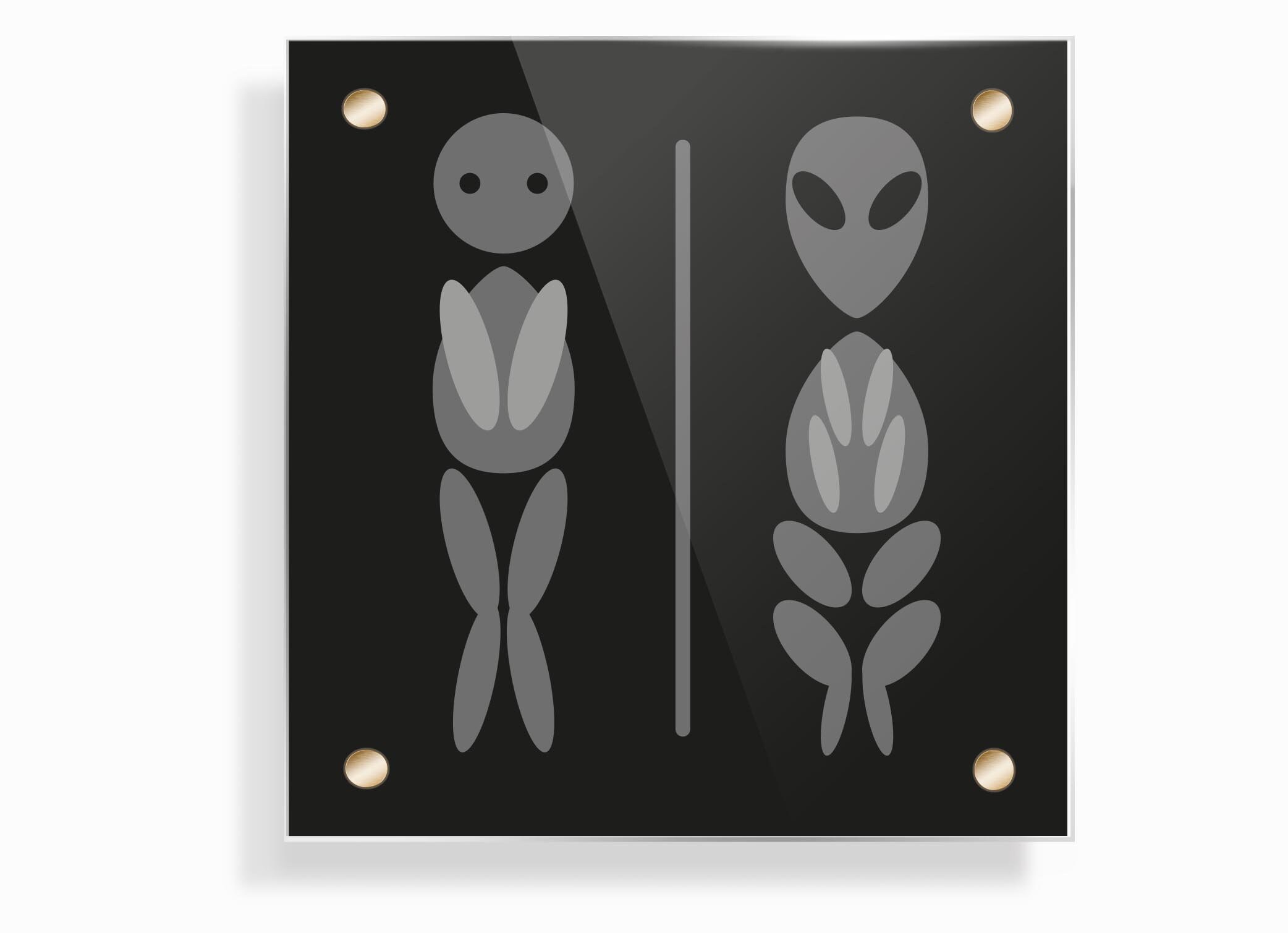 Funny Alien Bathroom Sign Geeky Home Decor Gender Neutral | Etsy
