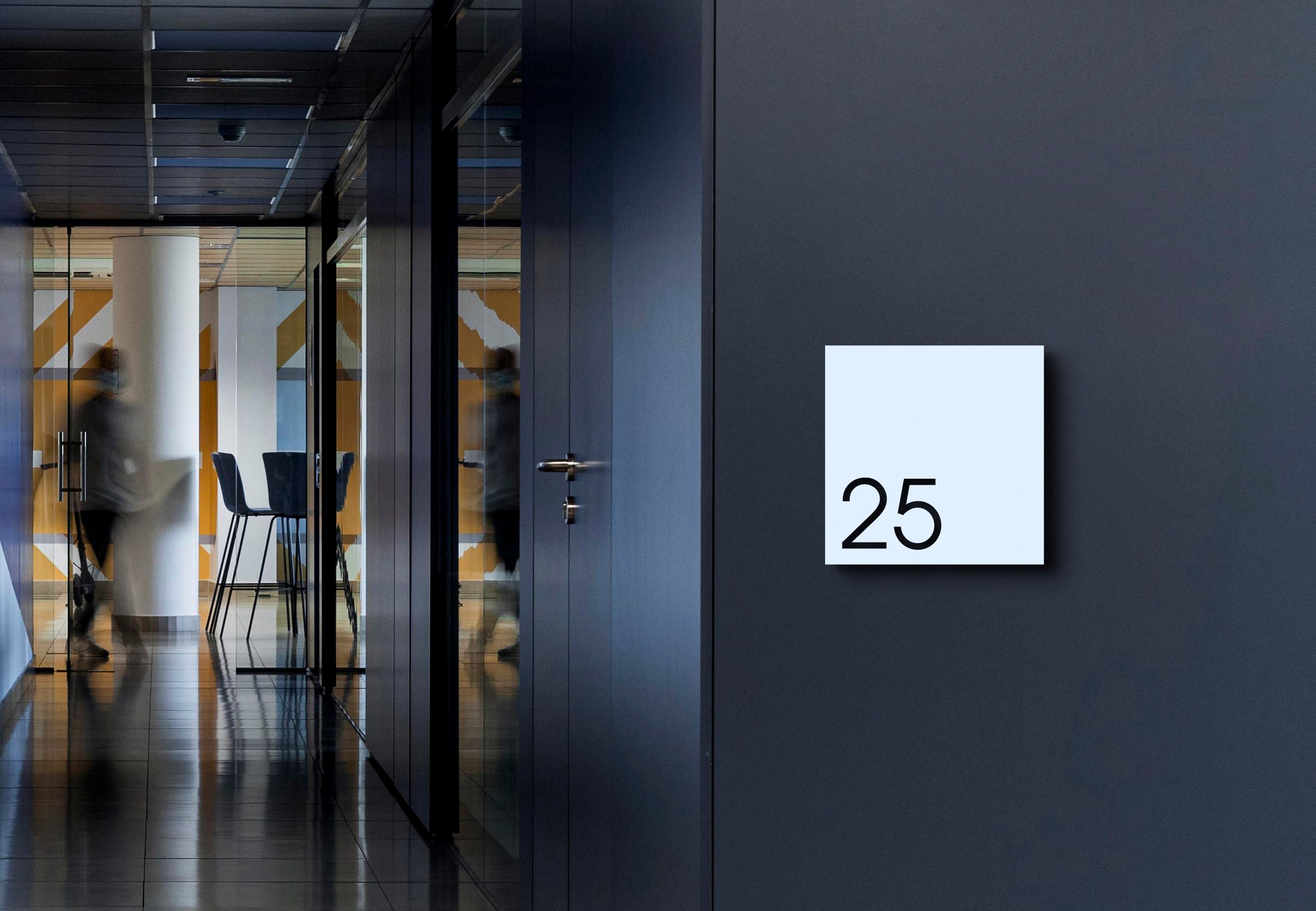 Personalized Acrylic Room Number Sign - Modern Business Door Plaque ...