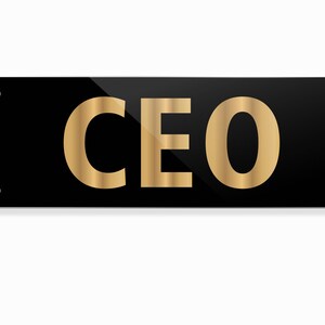 CEO Sign, Business Company Decor, Boss Gift, Gold Workplace Decor ...