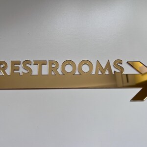 Restrooms Wall Decor, Bathroom 3D Sign, Mens Womens Restroom Signage ...
