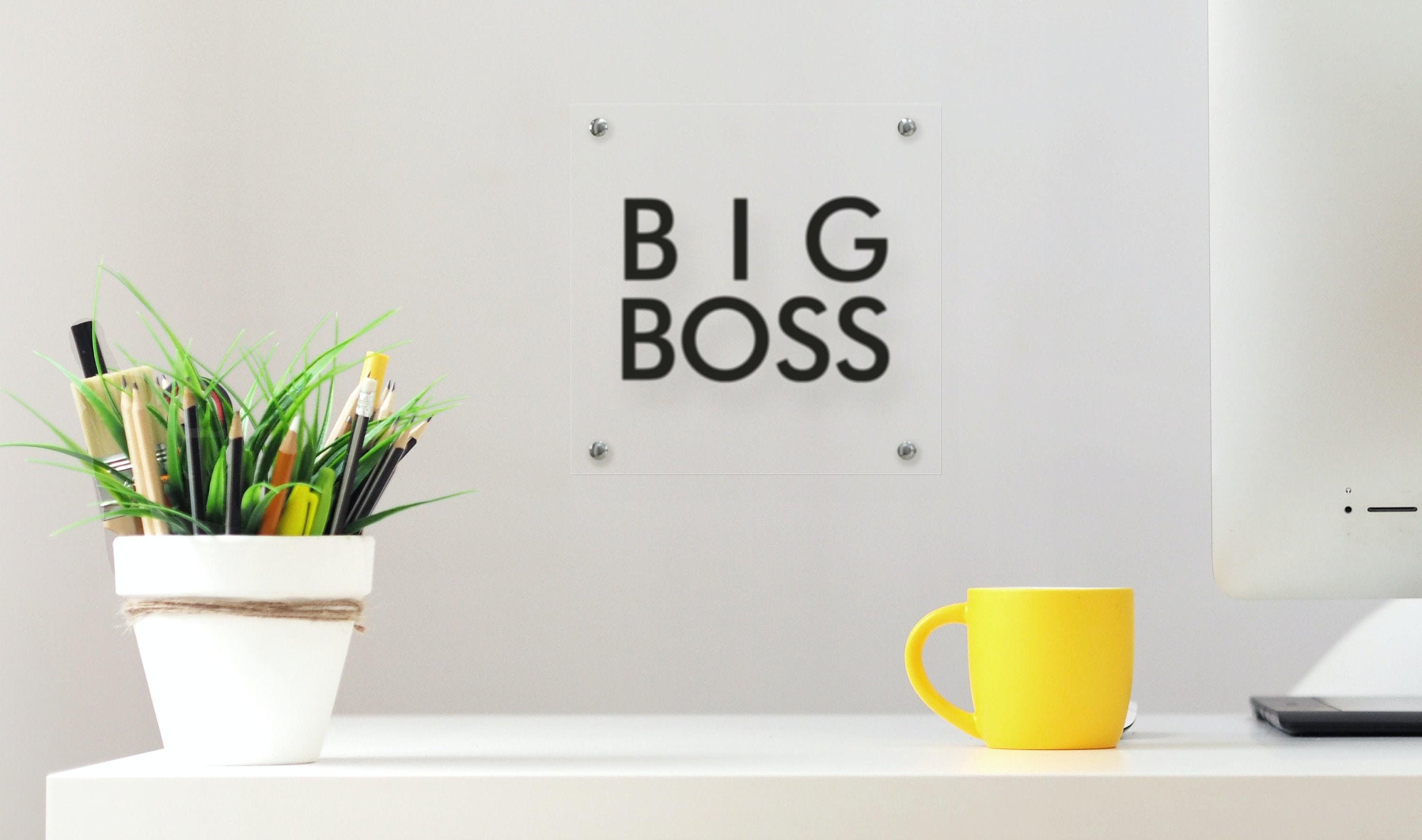 Big Boss Sign Business Office Decor Personalized Signs | Etsy