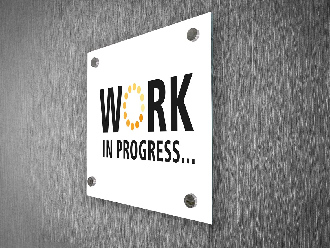 Work In Progress Signe Funny Bathroom Door Signs Business | Etsy