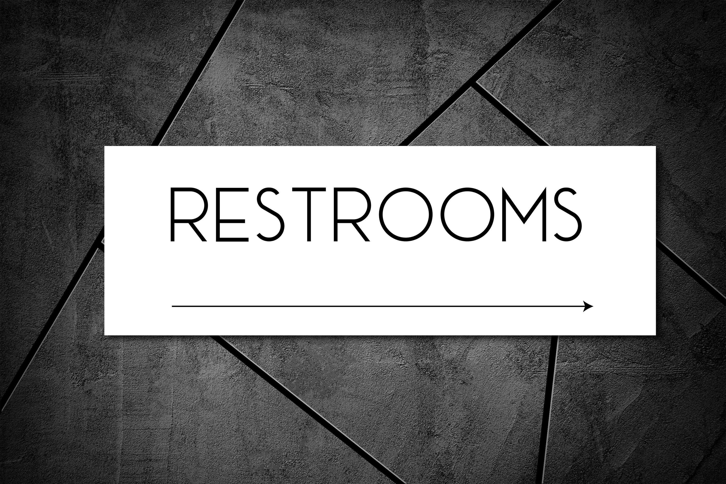 Restroom Acrylic Premium Sign Male Female All Gender WC Toilet Door ...