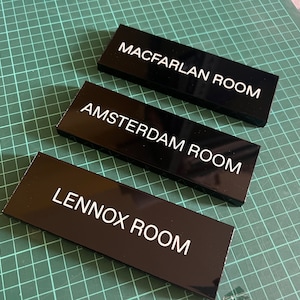 Customizable Acrylic Glass Meeting Room Sign: Modern Office Decor - Etsy