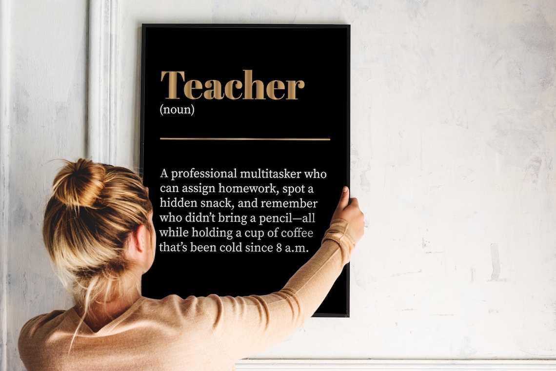 Funny Teacher Definition Poster: School Class Decor - Etsy
