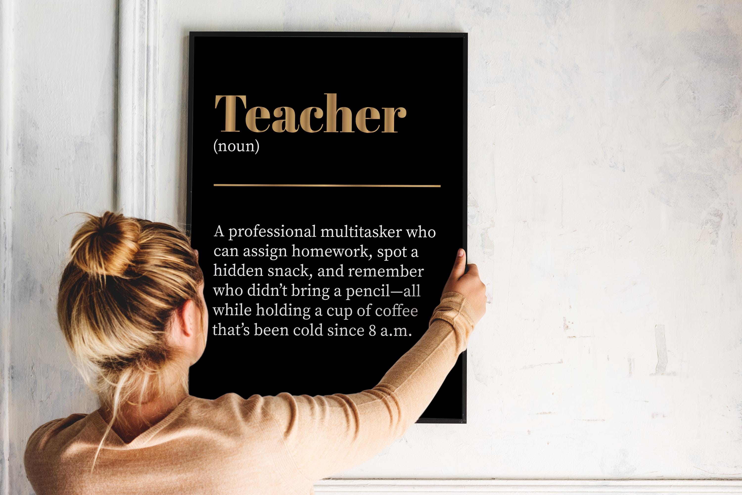 Funny Teacher Definition Poster: School Class Decor - Etsy
