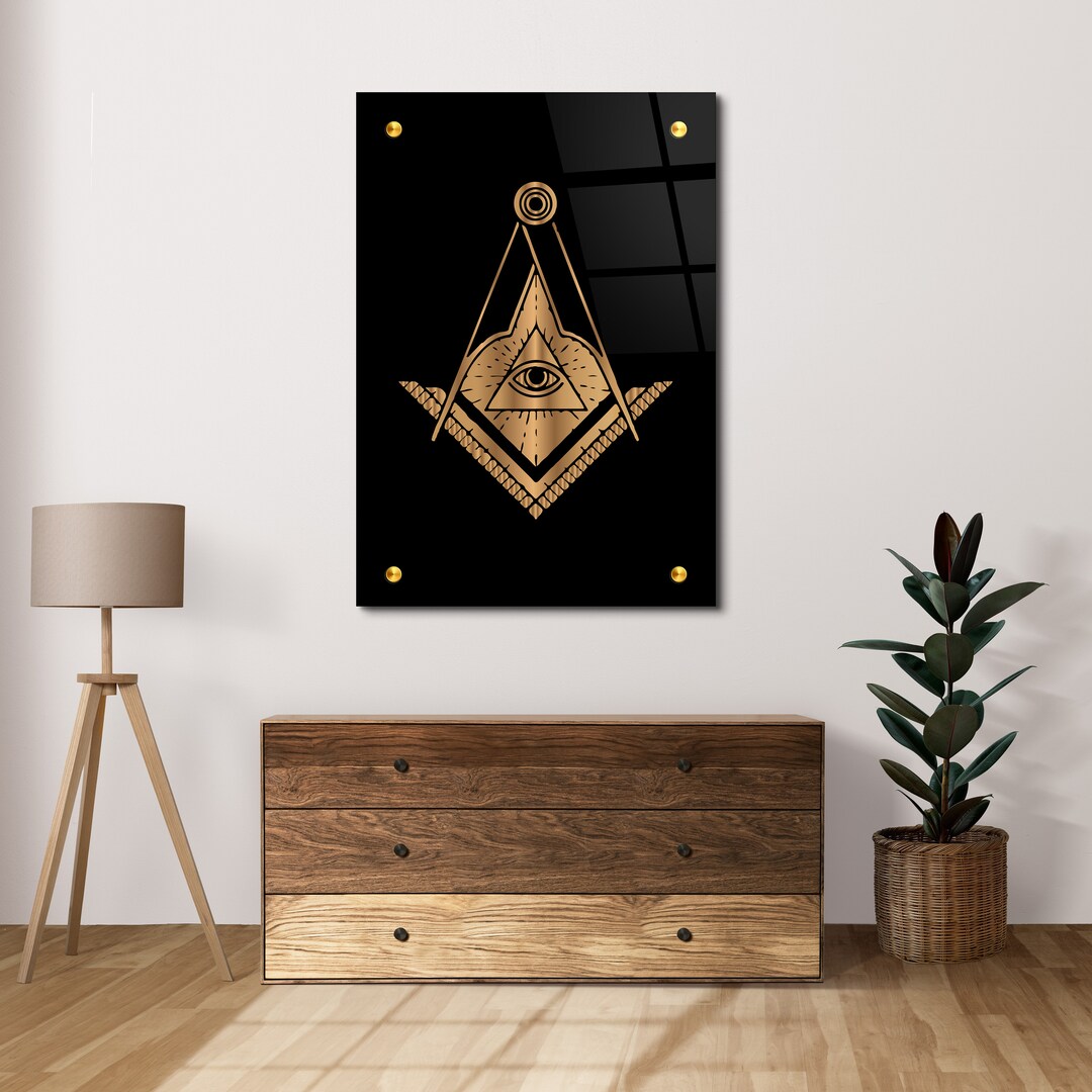 Sacred Eye of Providence Wall Art - All-seeing Eye Illuminati Masonic ...