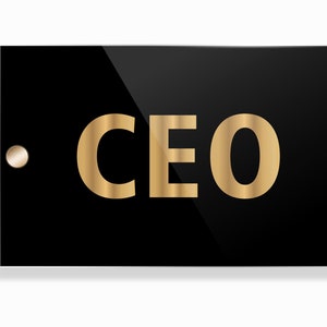 Custom Acrylic Glass CEO Sign: Gold Office Door Plaque - Etsy