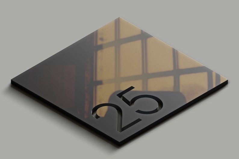 Personalized Acrylic Room Number Sign - Modern Business Door Plaque ...