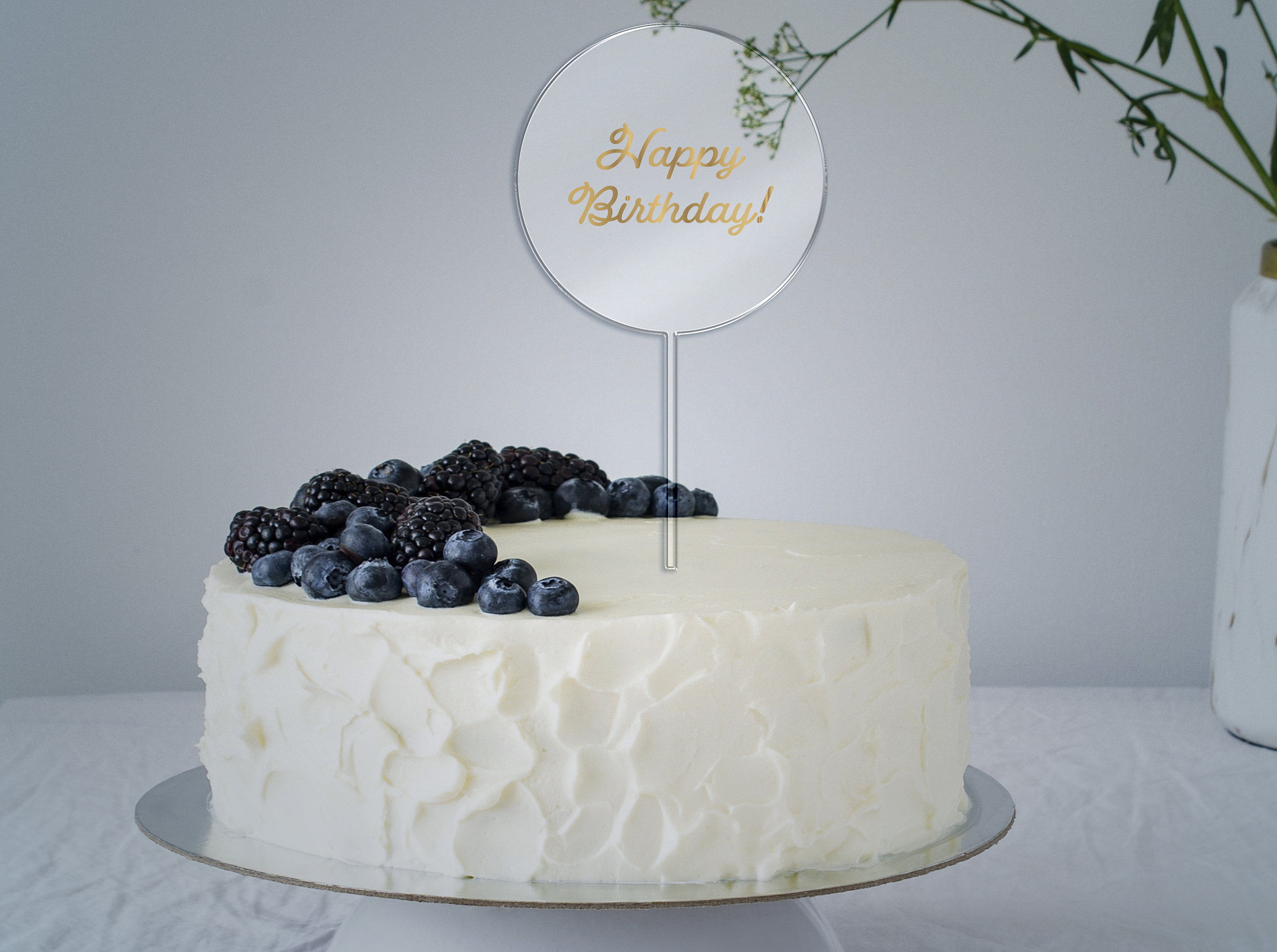 Transparent Cake Topper With Text, Acrylic Cake Decorations, Cake ...