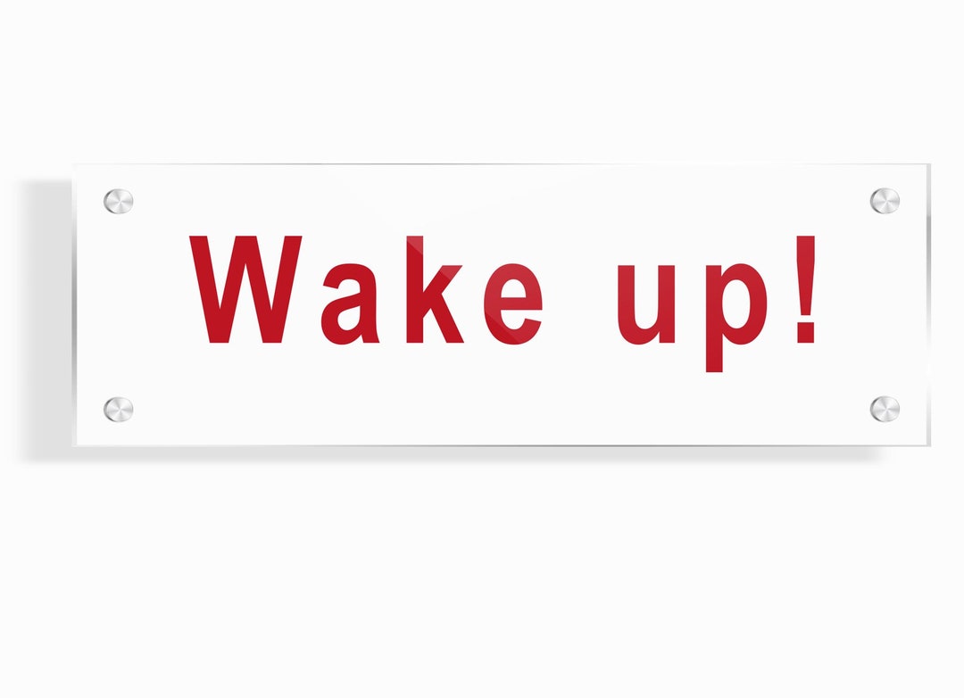 Wake up Sign Motivational Bedroom Decor Funny Programmer - Etsy