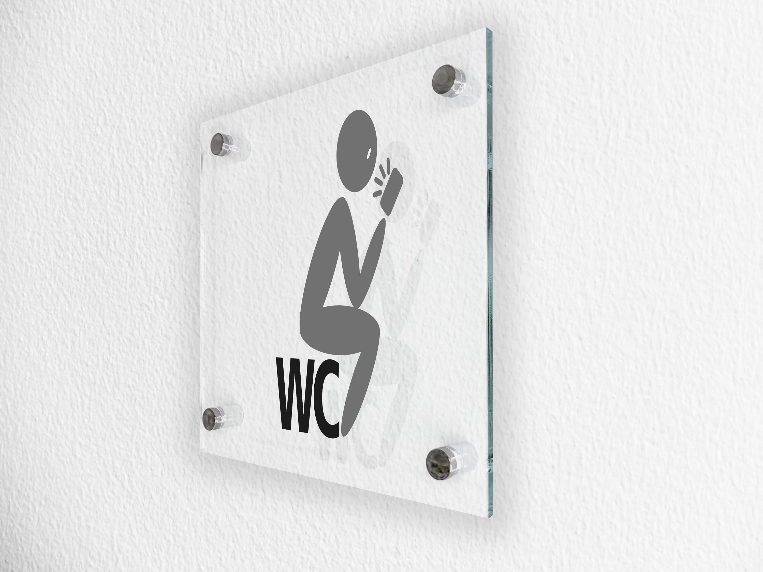 Funny WC Sign, Toilet Door Sign, Home Restroom Decor, Custom Bathroom ...