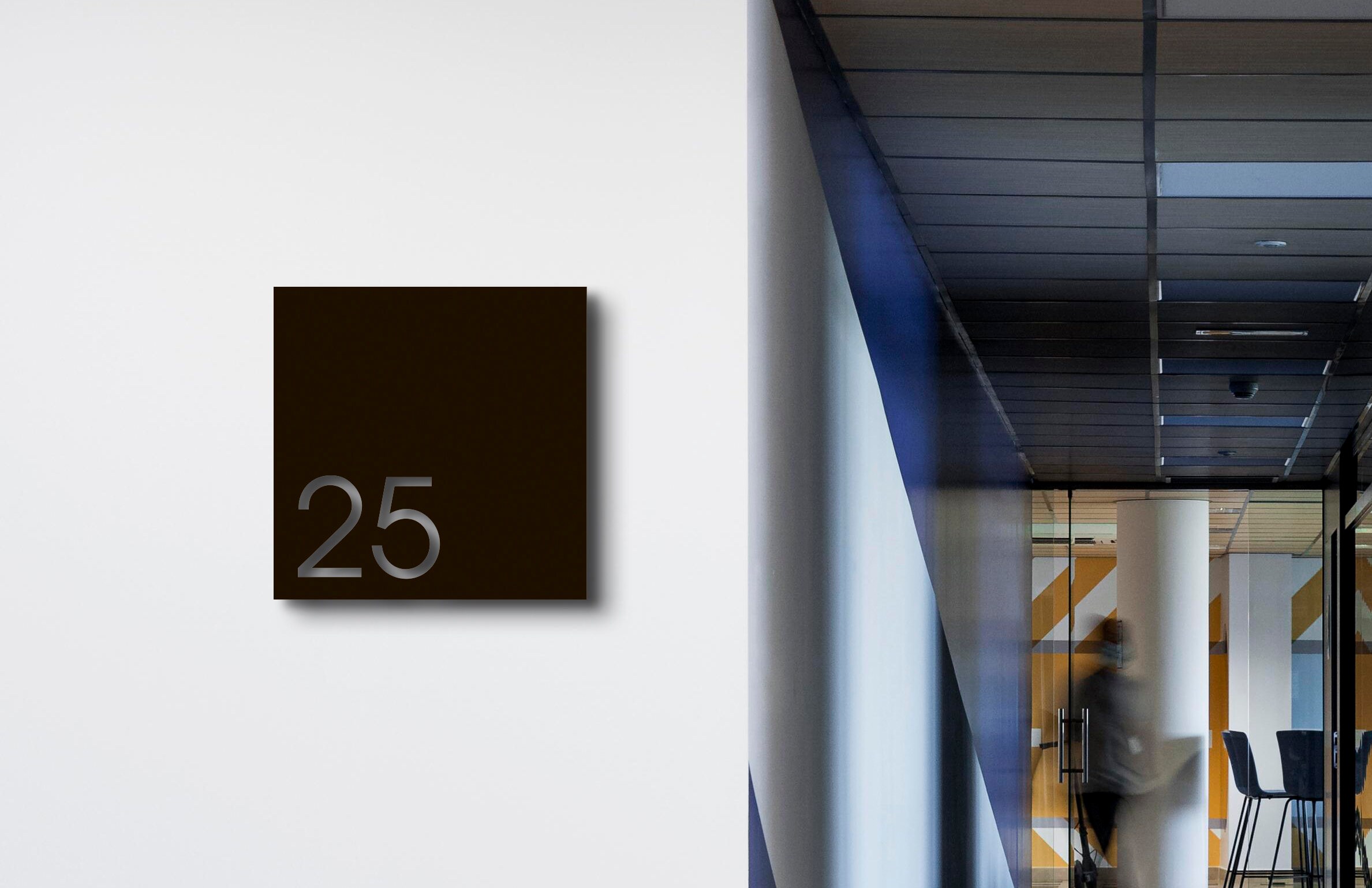 Personalized Acrylic Room Number Sign - Modern Business Door Plaque ...