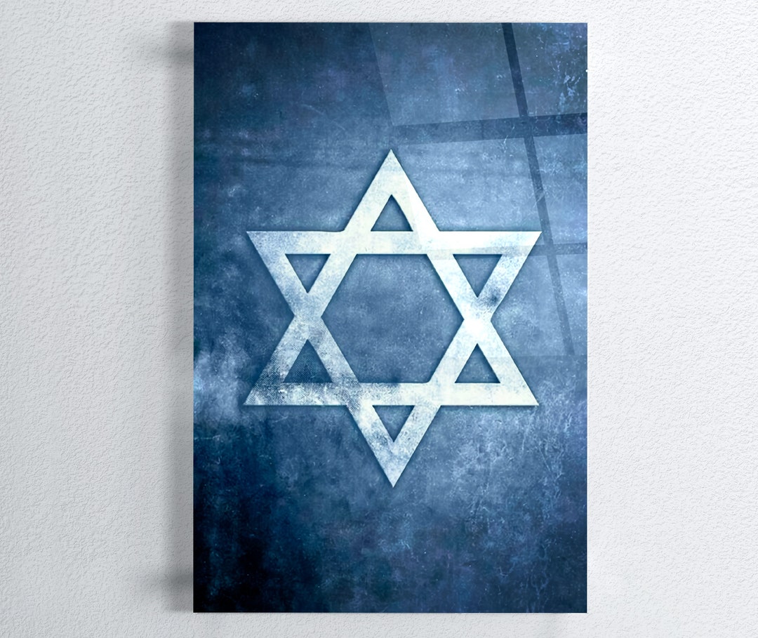 David's Star Wall Art - Home Decor - Jewish Symbol Art - Symbolic Home ...