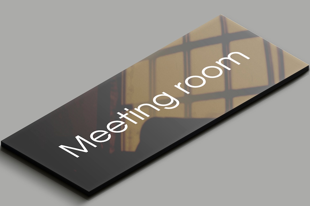 Customizable Acrylic Glass Meeting Room Sign: Modern Office Decor - Etsy