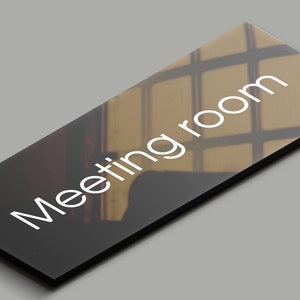 Customizable Acrylic Glass Meeting Room Sign: Modern Office Decor - Etsy