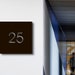 Personalized Acrylic Room Number Sign: Modern Office Door Plaque - Etsy