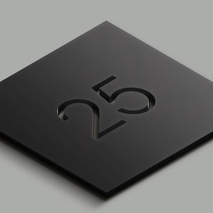 Personalized Acrylic Room Number Sign: Modern Office Door Plaque - Etsy