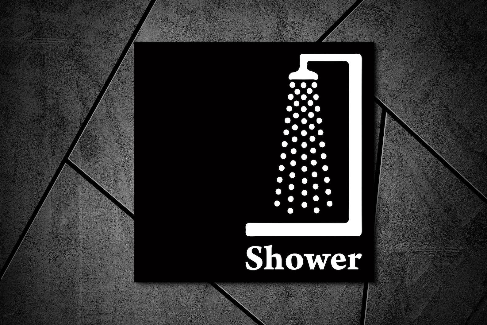 Shower Acrylic Sign Modern Bath Sign for Doors Indoor & Outdoor Laundry ...