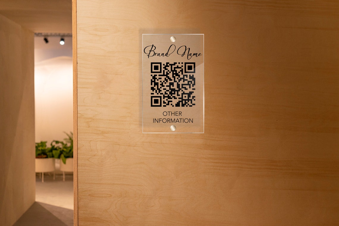 Scannable QR Code Sign Custom Door Signs Scan to Pay - Etsy UK