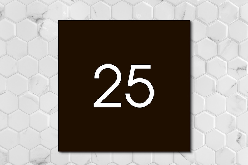 Custom Acrylic Room Number Sign - Modern Office Door Plaque ...