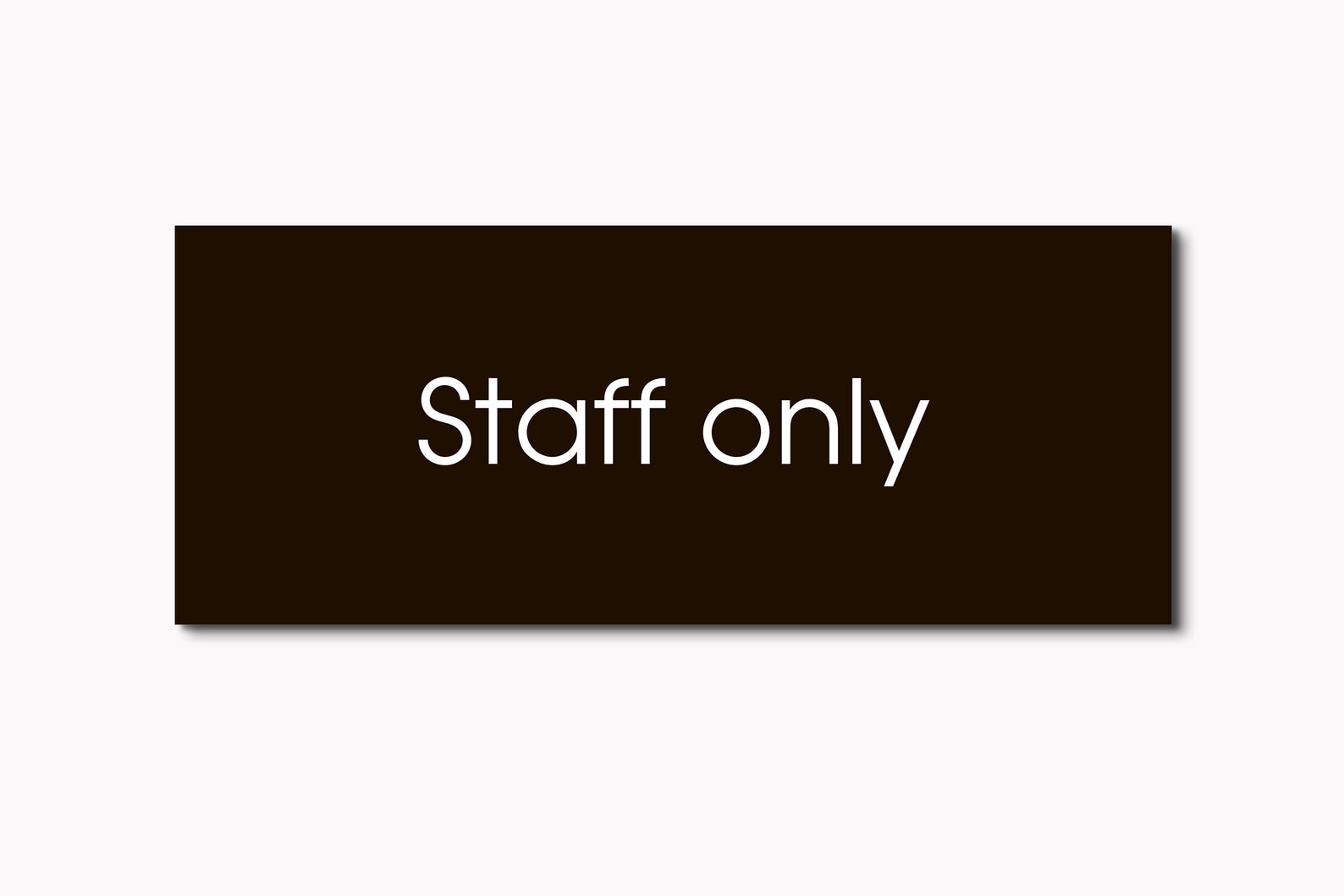 Modern Acrylic Glass Sign Staff Only Elegant Office Door Plaque ...