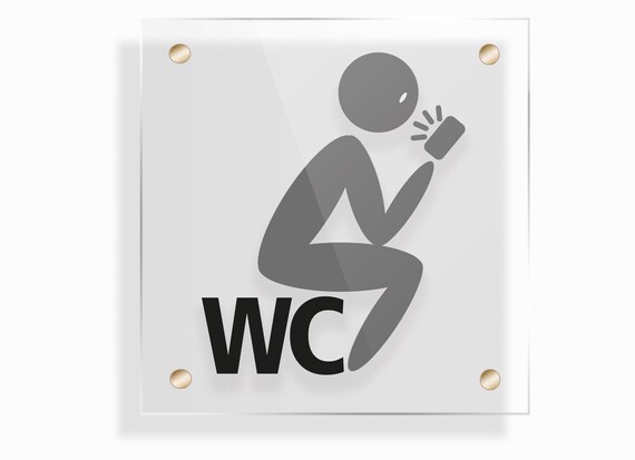 Funny WC Sign Toilet Door Sign Home Restroom Decor Custom - Etsy