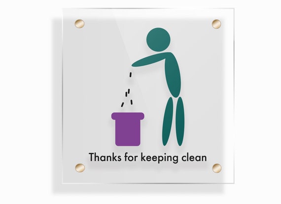 Letrero de contenedor de basura letreros ambientales placa - Etsy España