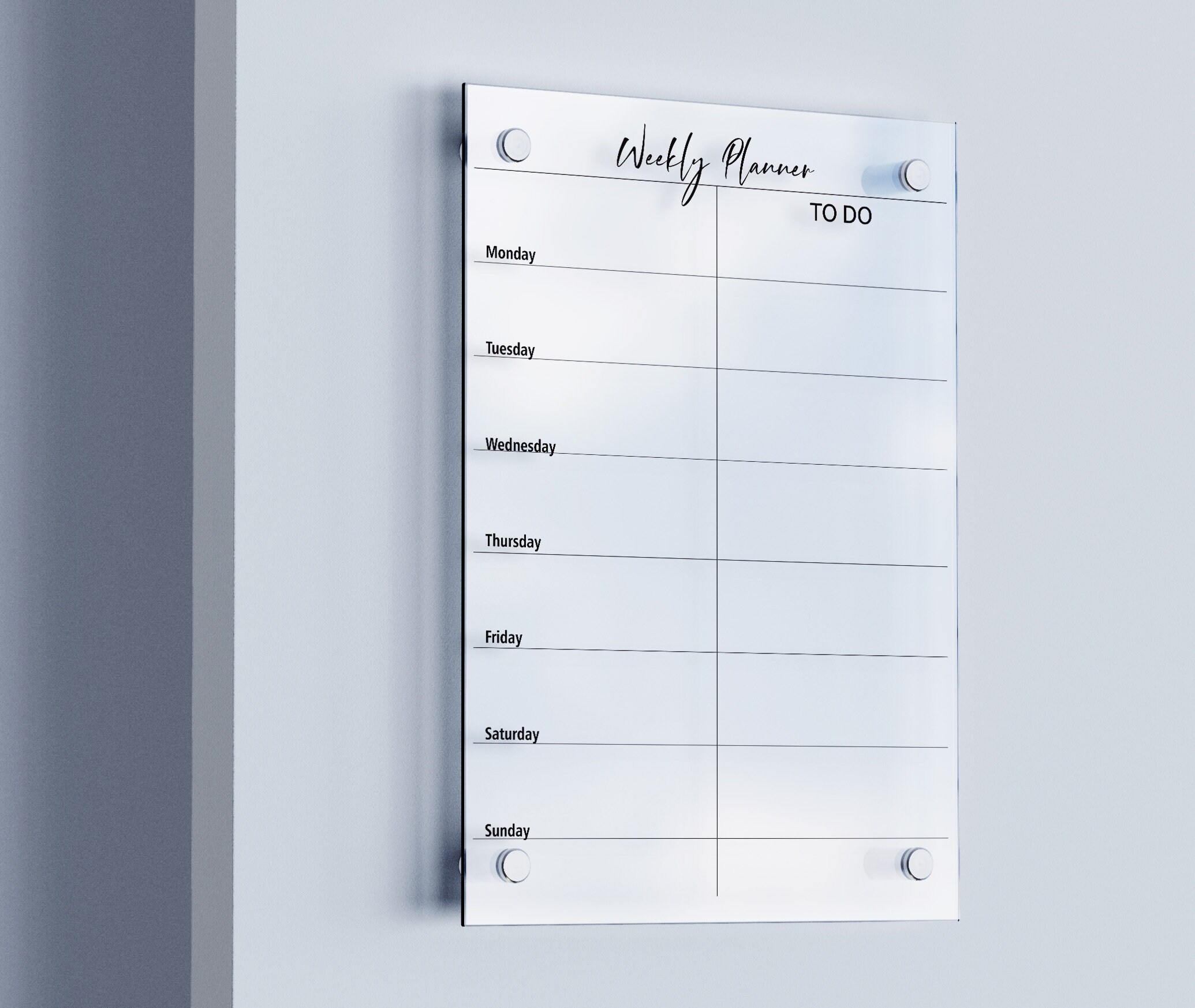 Weekly Large Acrylic Wall Planner, Kitchen Decor, Home Organization ...