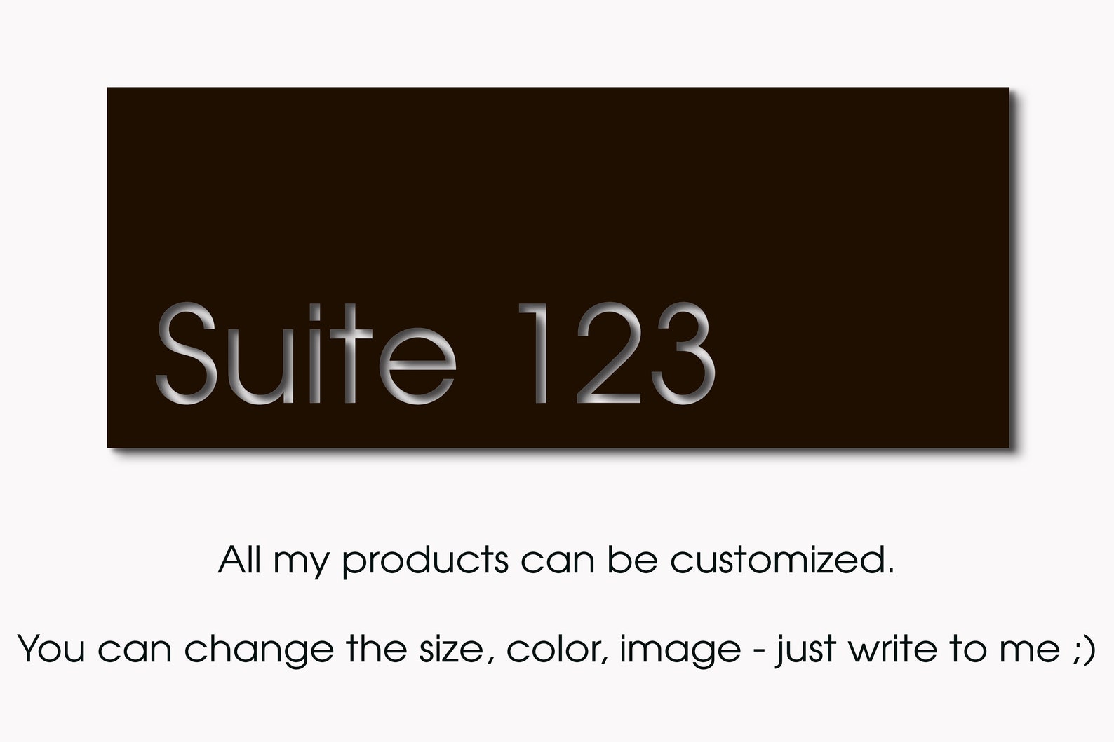 Modern Acrylic Glass Suite Number Sign - Personalized Office Door ...