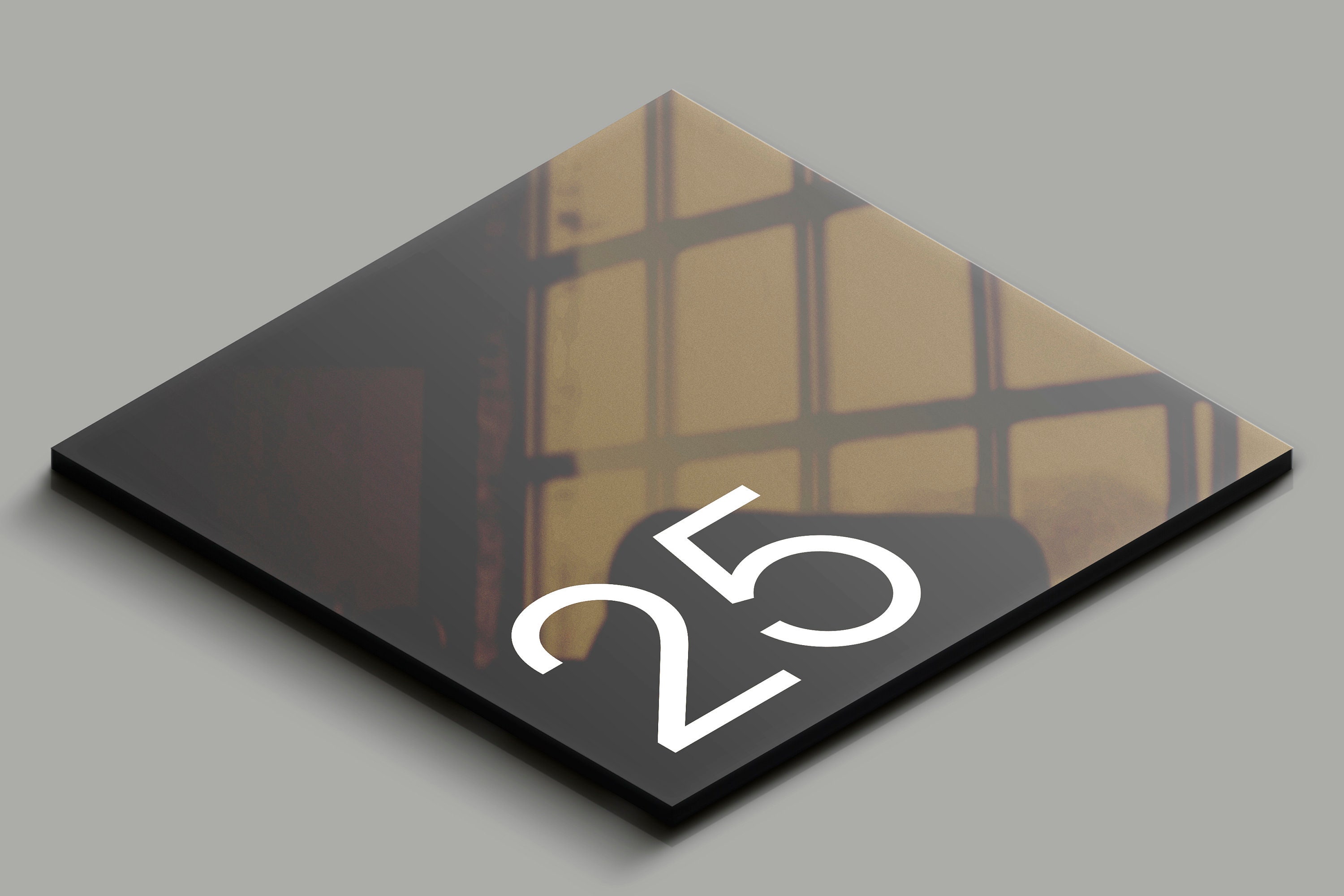 Contemporary Acrylic Glass Room Number Sign Custom Office - Etsy