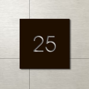 Personalized Acrylic Room Number Sign: Modern Office Door Plaque - Etsy