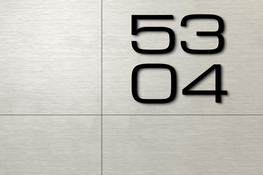 Custom House Number Sign, Volumetric Sign, 20 Cm 8in Apartment Suite ...