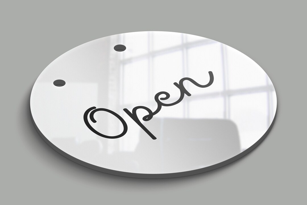Modern Acrylic Open Closed Door Sign: Business, Shop, Salon - Etsy