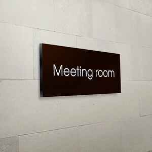 Customizable Acrylic Glass Meeting Room Sign: Modern Office Decor - Etsy