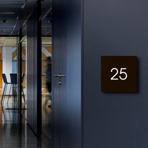 Custom Acrylic Room Number Sign - Modern Office Door Plaque ...