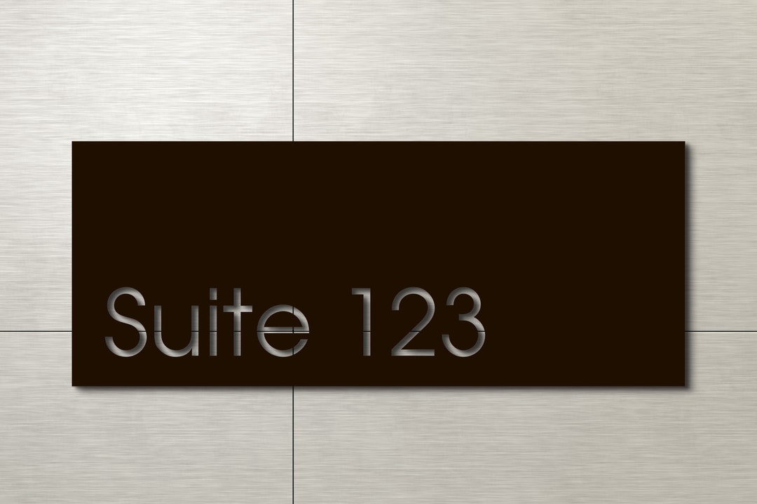 Suite Number Sign - Apartment Number Sign - Minimalistic Address Plaque ...