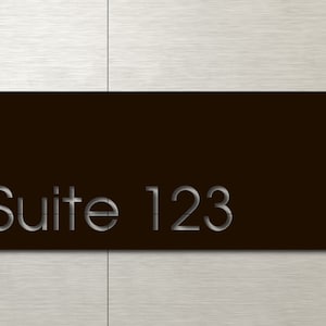 Modern Acrylic Glass Suite Number Sign - Personalized Office Door ...