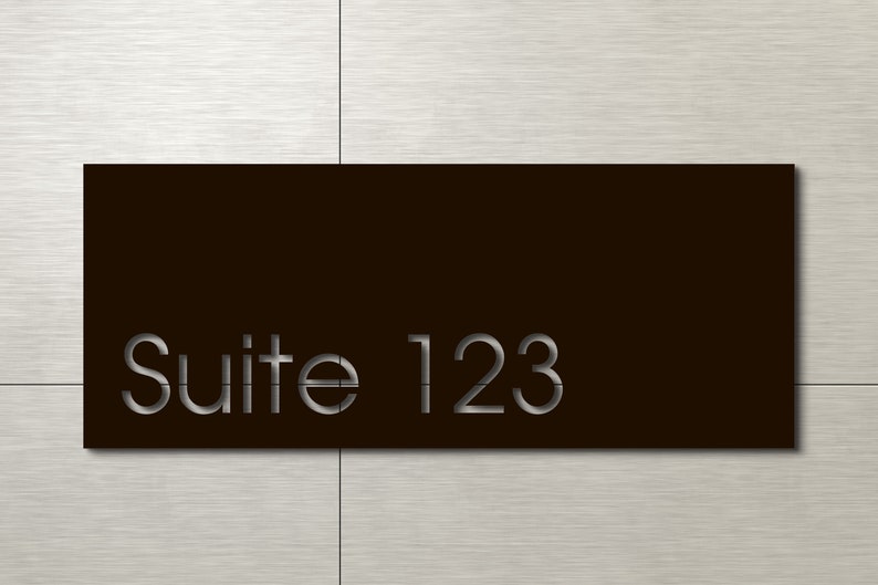 Modern Acrylic Glass Suite Number Sign - Personalized Office Door ...