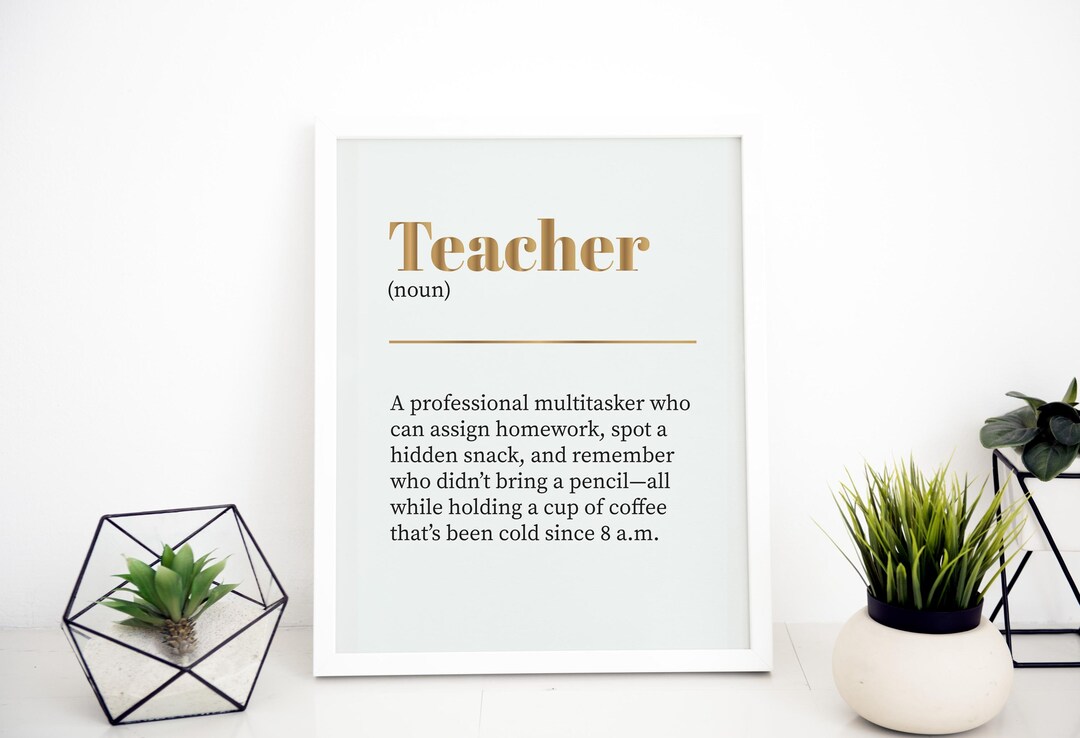 Funny Teacher Definition Poster: School Class Decor - Etsy