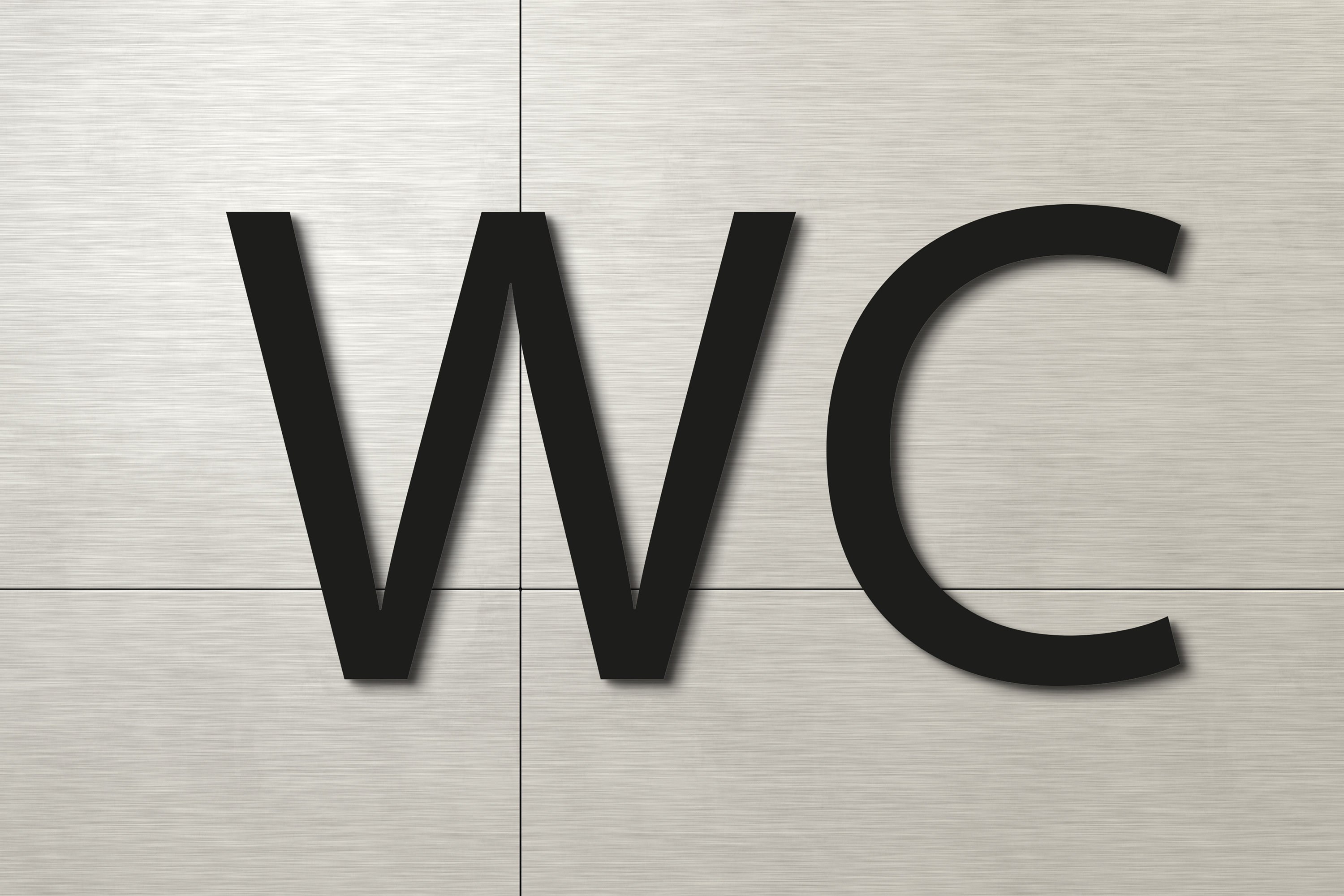 WC Bathroom 3D Sign, All Gender Restroom Sign, Modern Volumetric Plaque ...