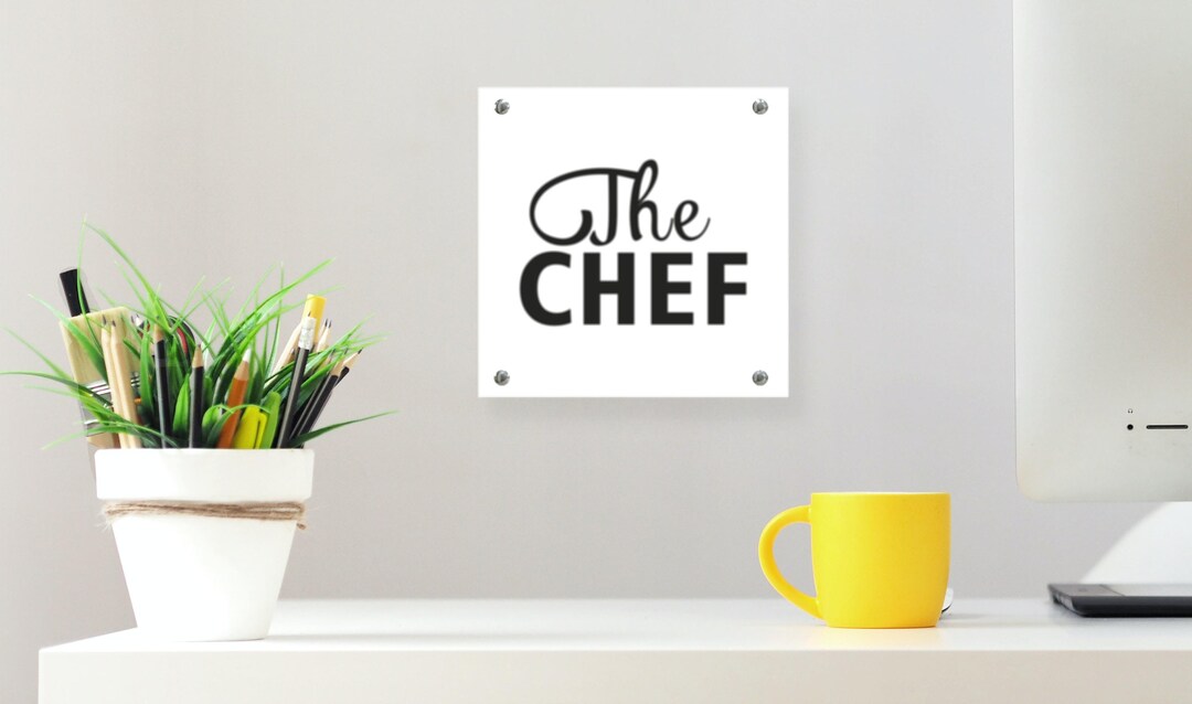 Chef Sign, Restaurant Decor, Modern Wall Plaque, Chef Office Outdoor ...