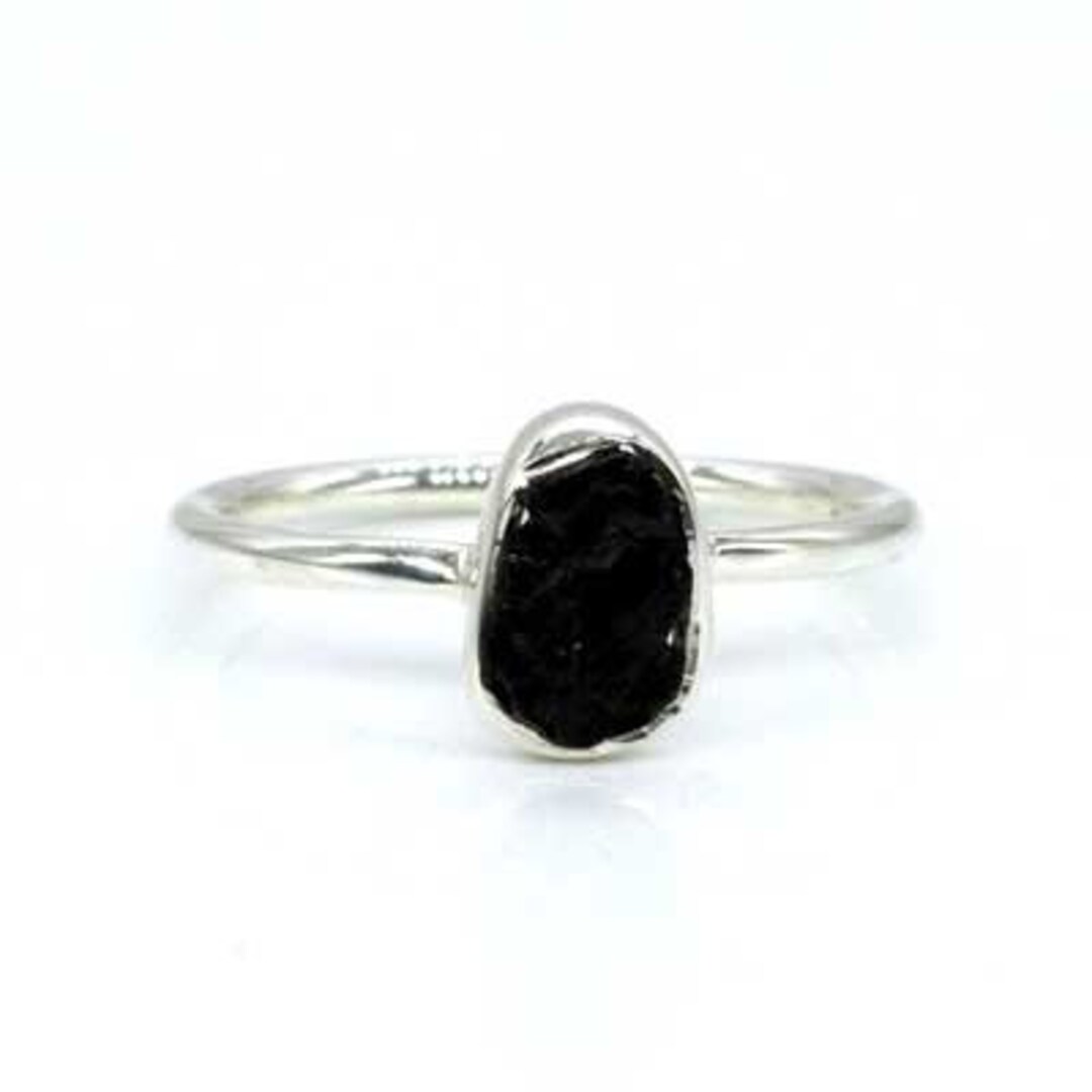Rough Shungite Ring August Birthstone Rings Genuine Raw Shungite Ring ...