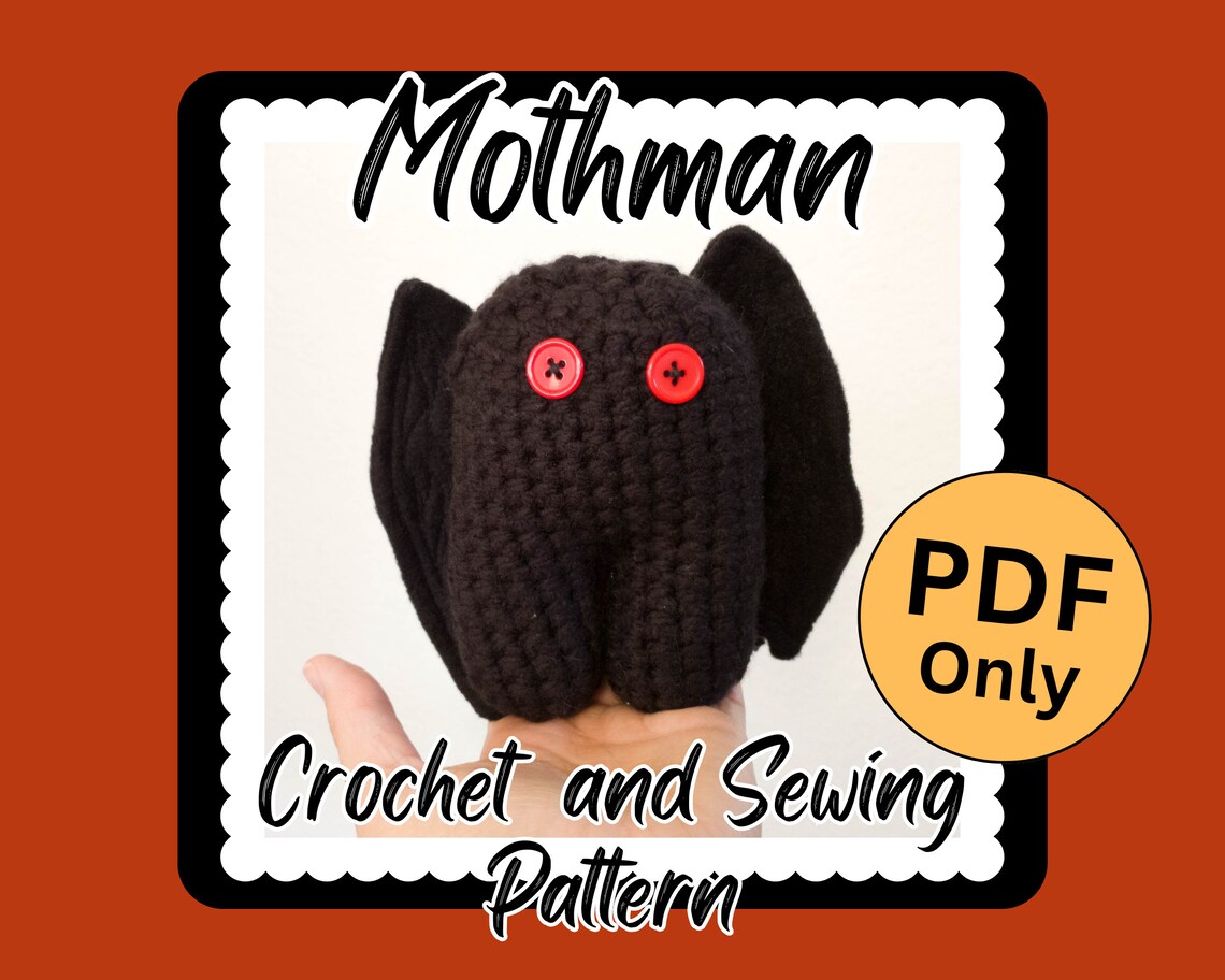 Mothman Crochet and Sewing Pattern | Digital Download - Etsy