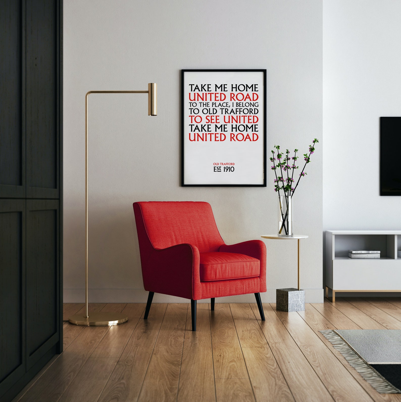 Manchester United FC Old Trafford Chant Art Print: Take Me Home - Etsy UK