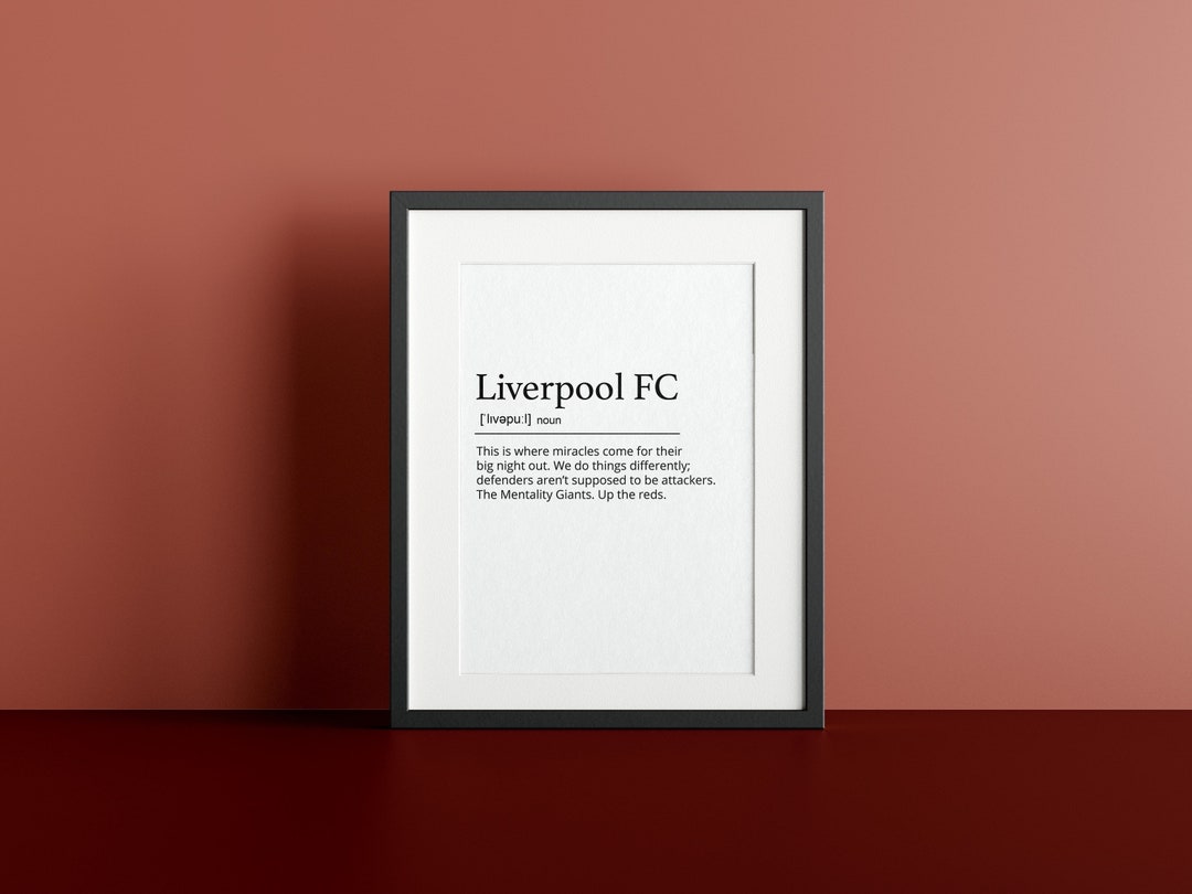 Liverpool FC Definition Word Art Print. LFC Anfield Inspired Poster ...
