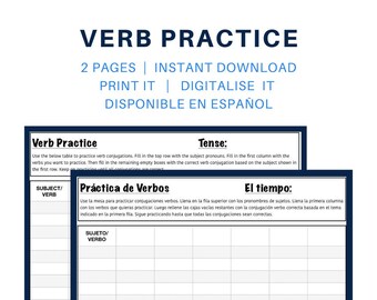 Italian Verb Conjugation Sheet Foreign Language Learning | Etsy