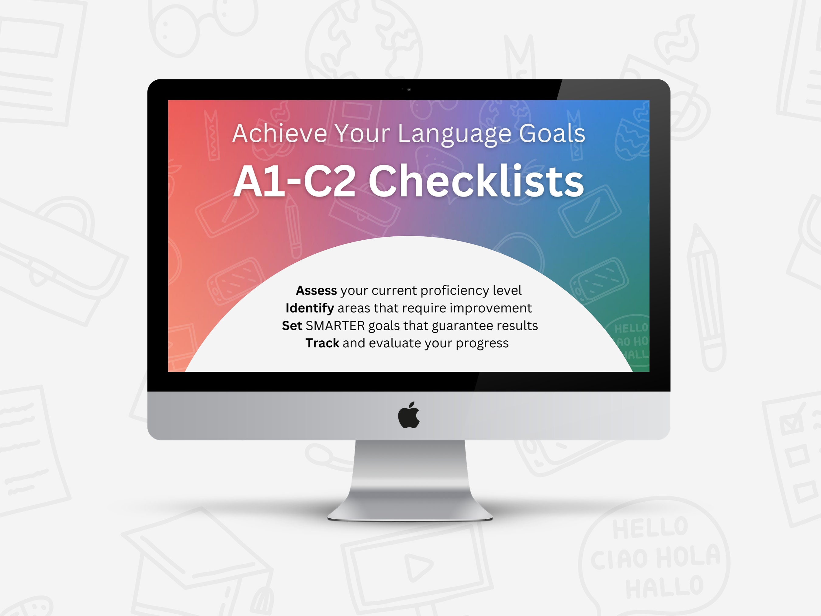 A1-C2 Checklisten für Sprachniveaus - Workbook - Etsy.de