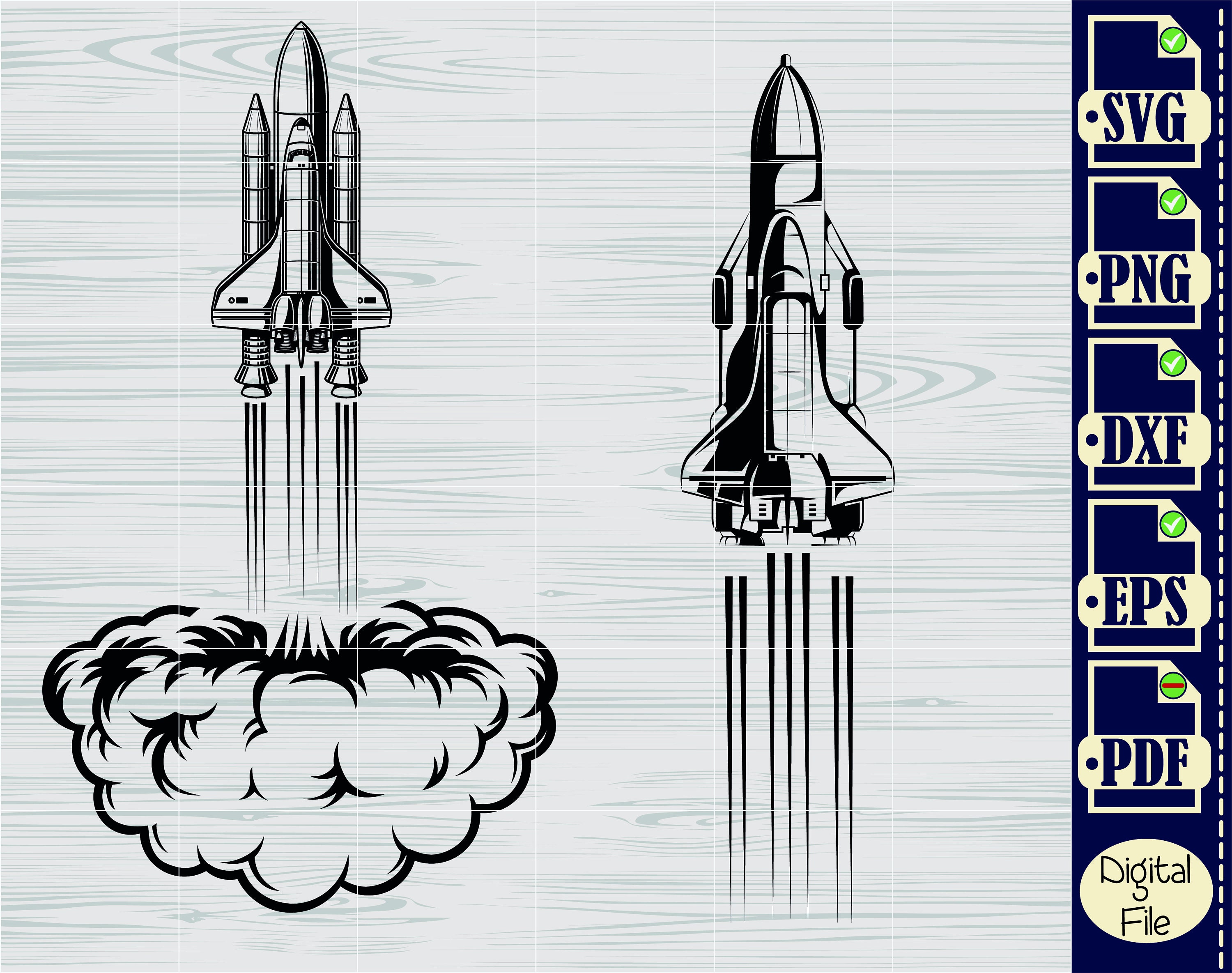 Rocketship SVG Spacecraft SVG Bundle Space Svg Clipart Cut - Etsy Australia