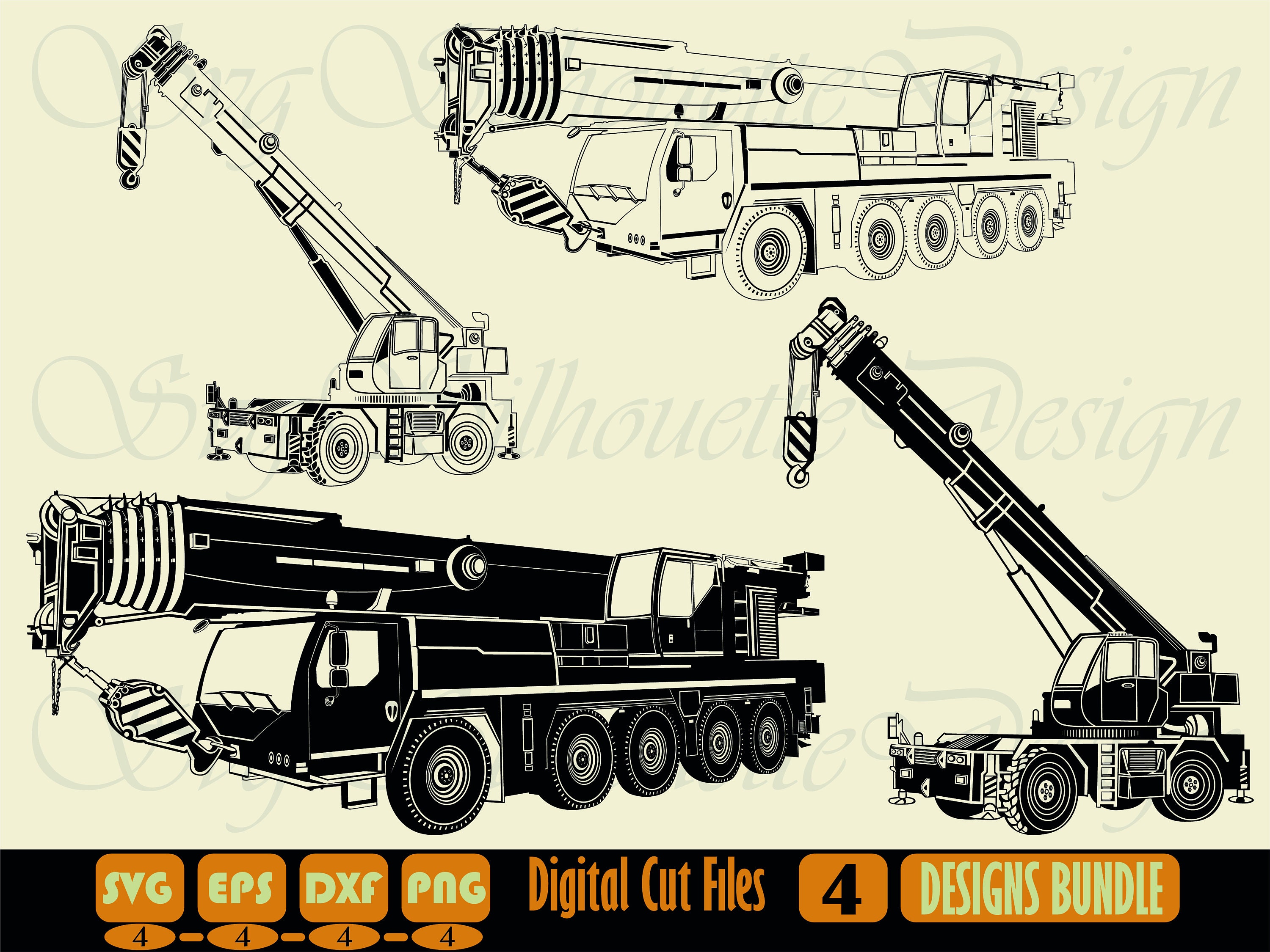 Crane Truck SVG Bundle Crane Truck SVG Crane Truck Clipart | Etsy